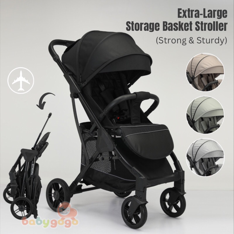 Lightweight Cabin Stroller with Extra-Large Storage Basket (Strong ...