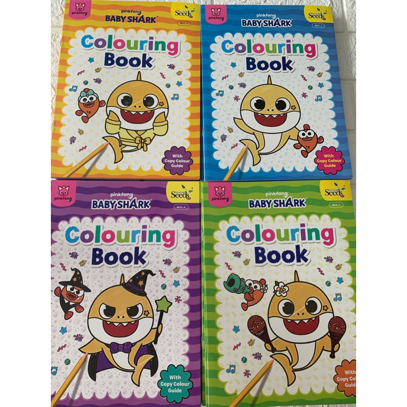 babyshark pinkfong Coloring book!! free 6pcs crayon with every purchase ...