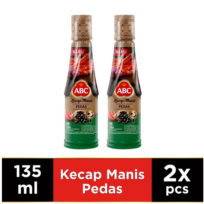 Bundle of 2 bottle ABC Kecap Manis Pedas 135 ml / ABC Heinz Spicy Dark ...