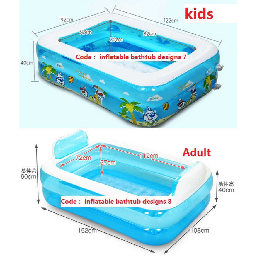 free pump! Inflatable Bathtub Bath Tubs Swim Home Swim Spa Baby Spa ...
