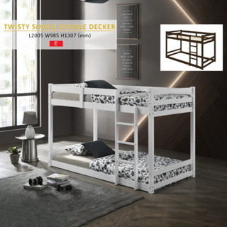 Living Mall MOTTY Wooden Double Decker Bunk Bed In 8 Designs ...