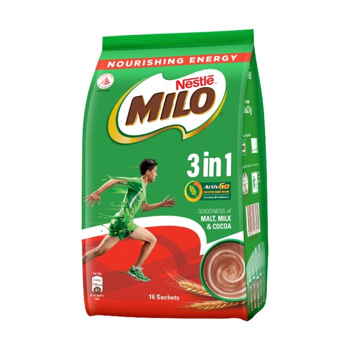 Milo Activ-Go 3 In 1 Powder (16X27G) | Shopee Singapore