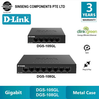 D-Link DGS-105GL 5 Port / DGS-108GL 8 Port Gigabit Metal Unmanaged ...