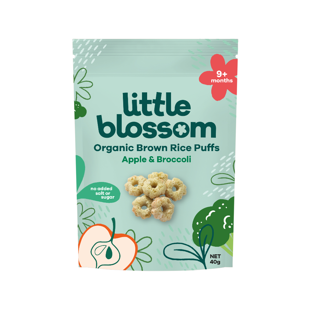 Little Blossom Organic Baby Puffs - Apple Broccoli (40g) | Shopee Singapore