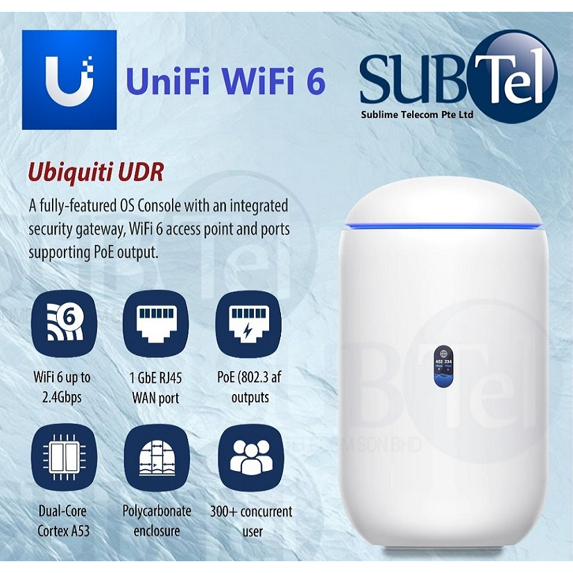 UDR Ubiquiti UniFi New Dream Router WiFi 6 OFMDA POE 802.3af Support MU ...