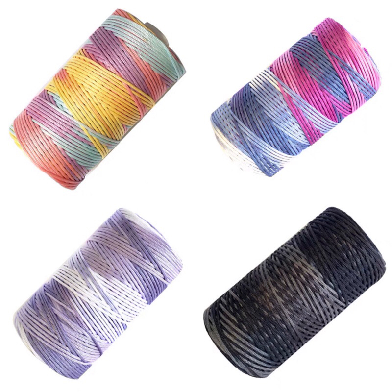 [SG Seller] Shimmery Multi-colour Nylon Braided Macrame Cord / Crochet ...