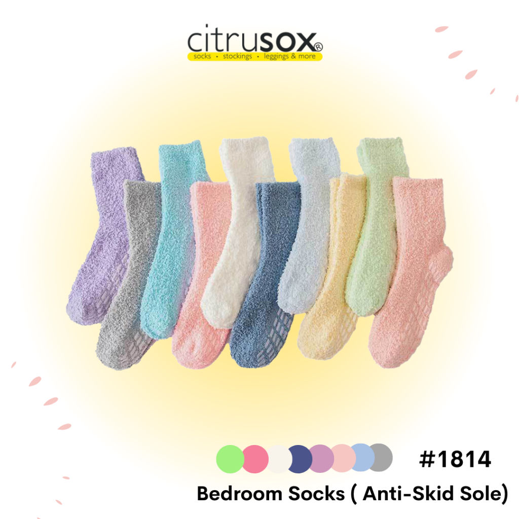 CITRUSOX Anti-Skid Snuggly Loose Fit Bedroom Women Sleeping Socks for ...
