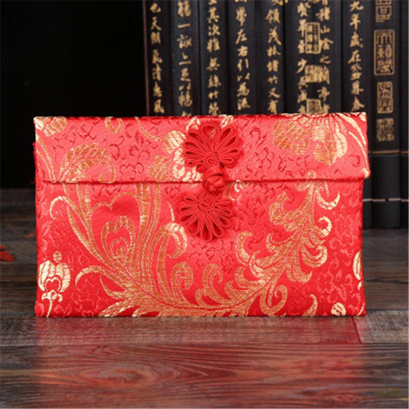 [SG SELLER] Silk Embroidery Design Red Packet/ Silk Red Poach/ CNY ...