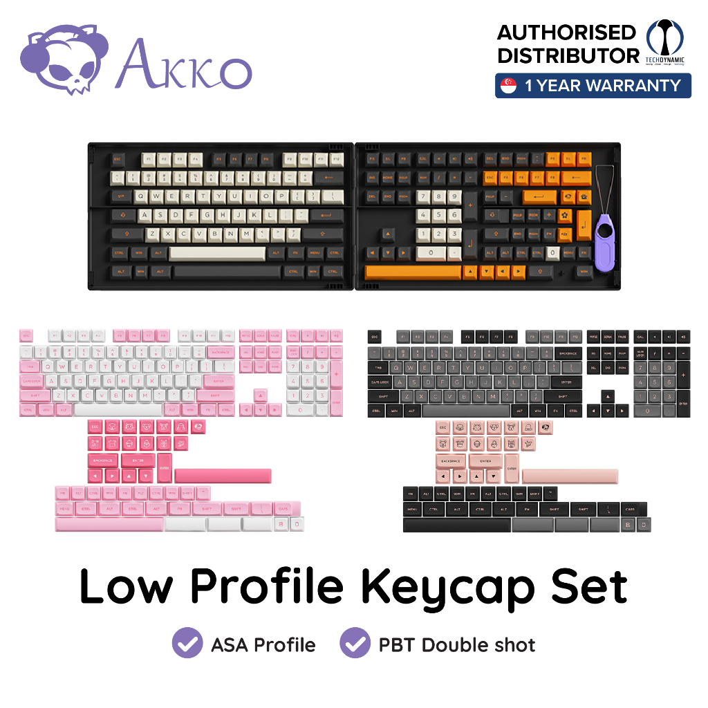 AKKO ASA Low Profile Keycap Set - 155keys | Shopee Singapore