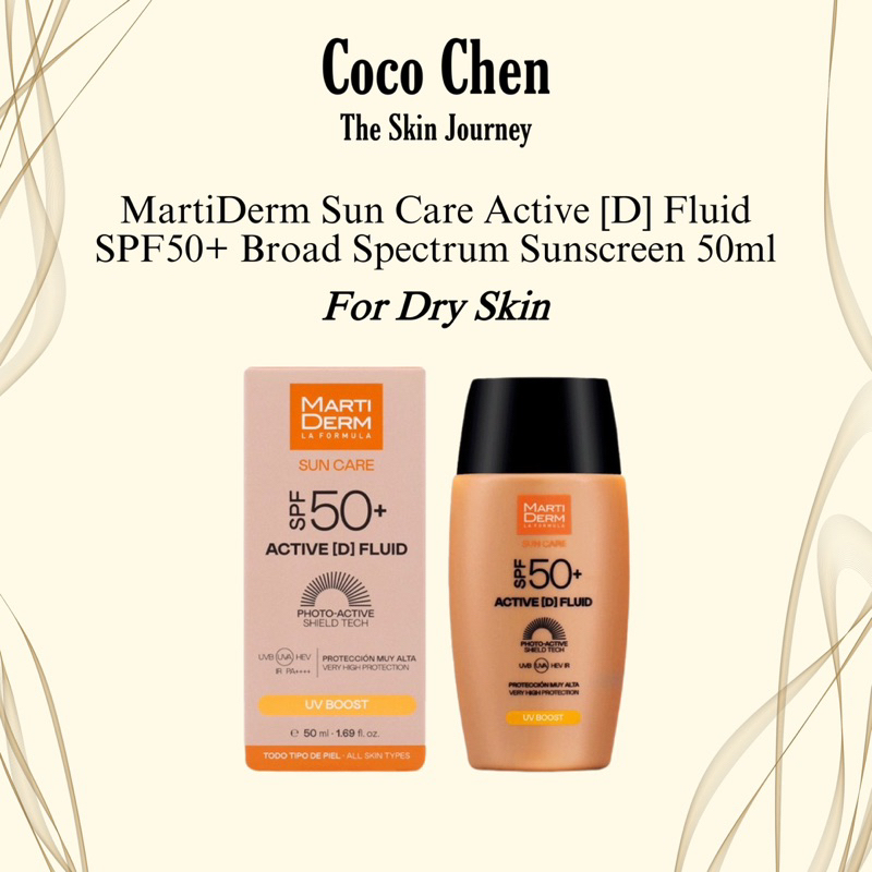 MartiDerm Sun Care Active [D] Fluid SPF50+ Broad Spectrum Sunscreen | Shopee Singapore