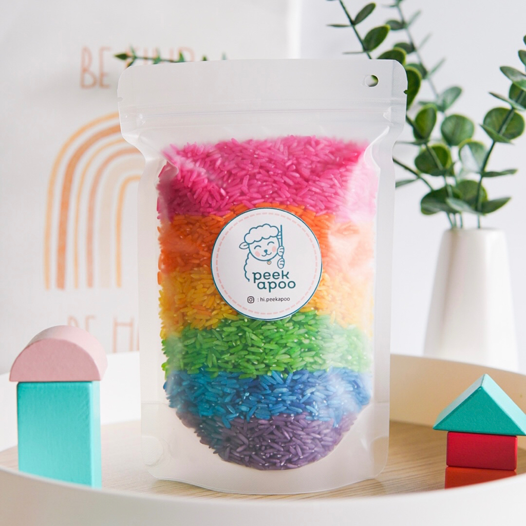 Sensory Coloured Rice BIG PACK 100% Taste Safe Non Toxic [Peekapoo] 350 ...