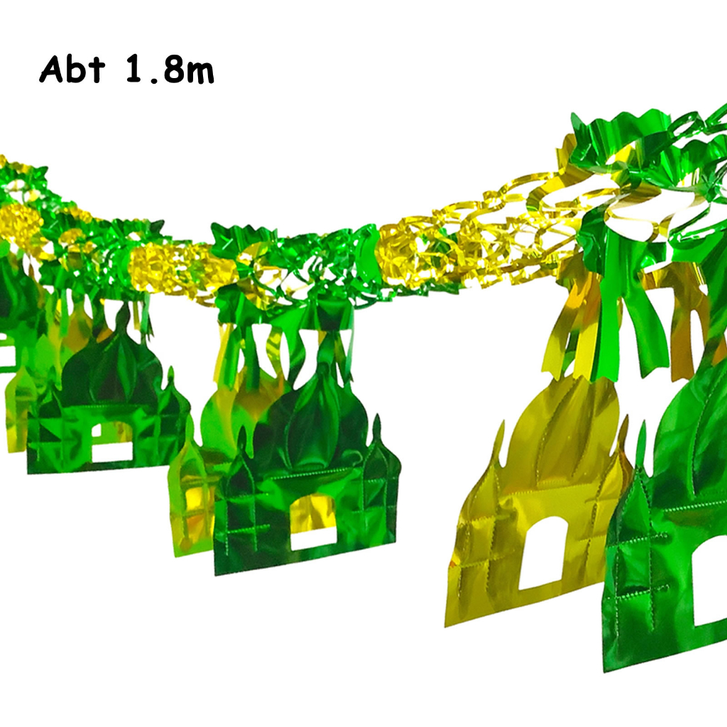 Partyforte Hari Raya Mosque Hanging Pullout Garland - 1.8M[Local Seller ...