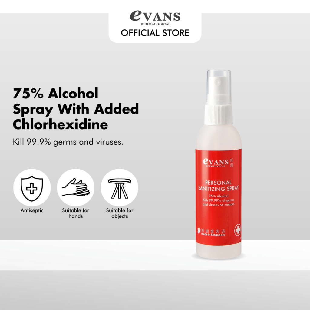 Evans Dermalogical Personal Sanitizing Spray 100ml | Shopee Singapore