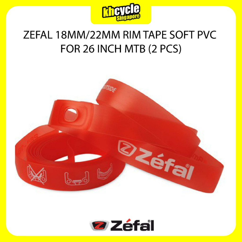 ZEFAL 18MM/22MM RIM TAPE SOFT PVC FOR 26 INCH MTB (2 PCS) | Shopee ...