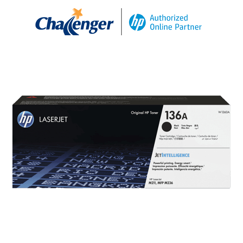 HP 136A Black Original LaserJet Toner Cartridge (W1360A) | Shopee Singapore