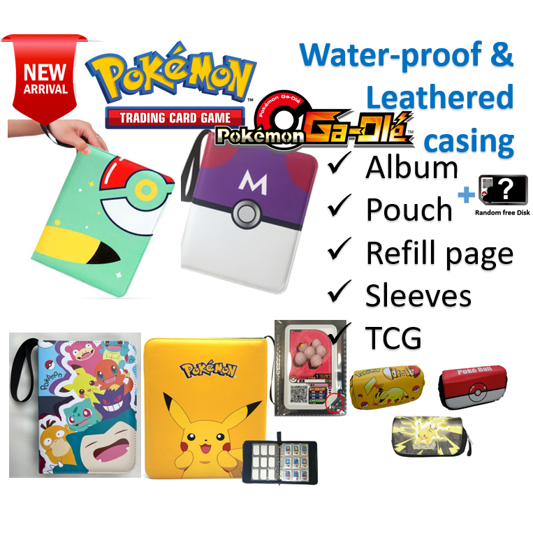 Pokemon Gaole TCG Album Folder Book Bag Soft/Leather Cover Casing Water ...