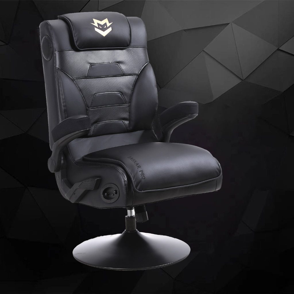 The Real Gamer Ragnar Pro Gaming Chair Speaker Gaming Chair in Black ...