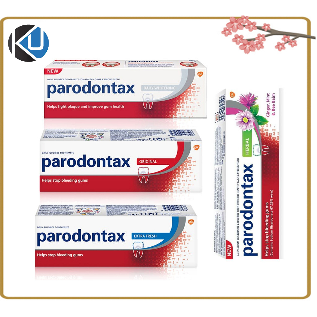 Parodontax 90g for Bleeding & Sensitive Gum (Daily Flouride Toothpase Contains Sodium ...