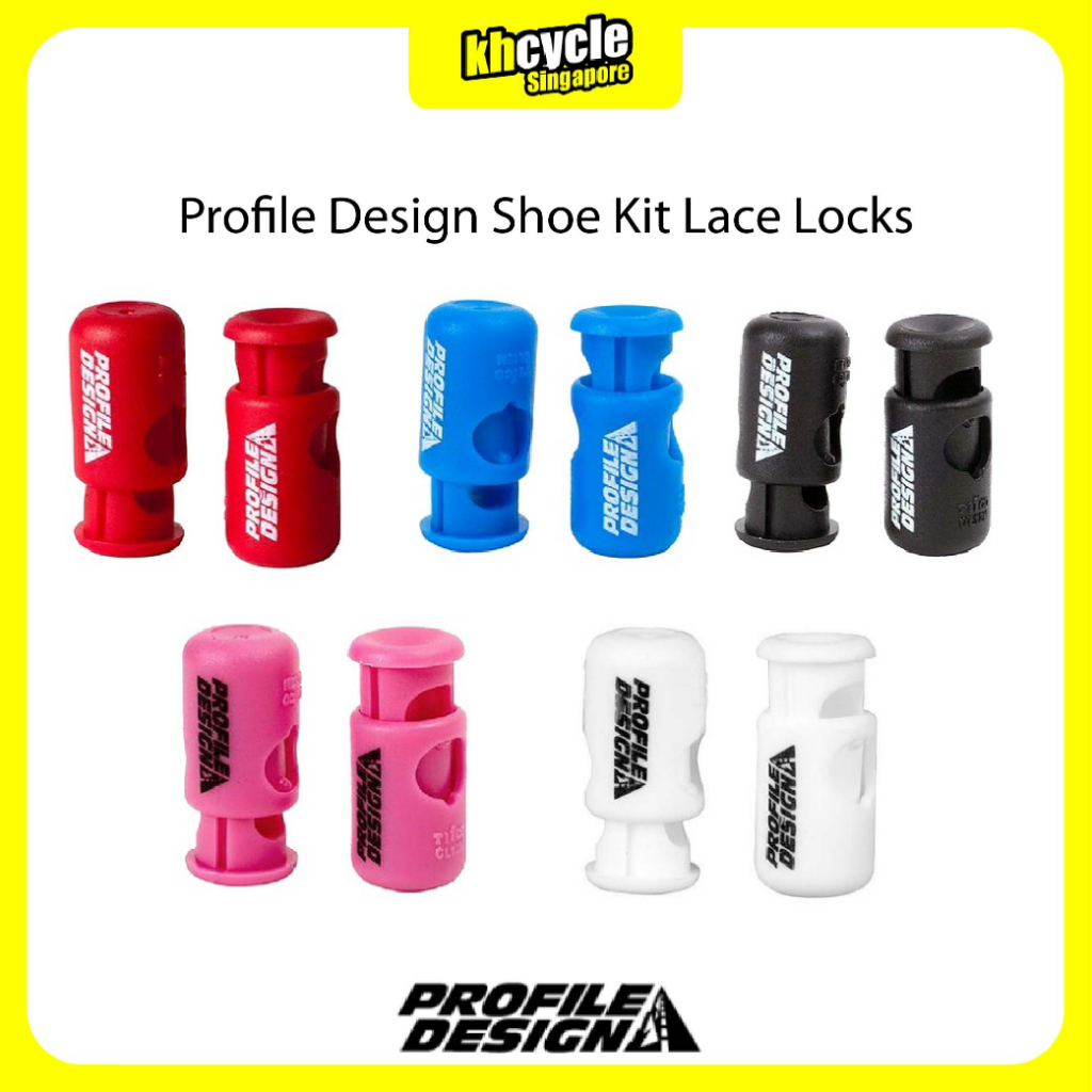 Profile Design Shoe Kit Lace Locks (Pair) Black/Pink/Blue/Red/White ...