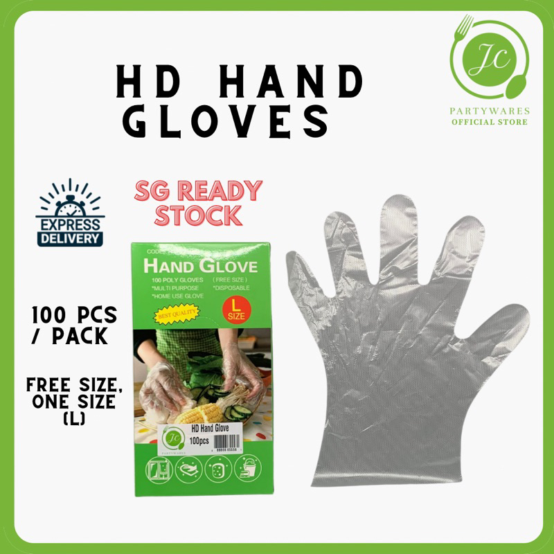 High Quality Disposable Clear Plastic Gloves Food Grade Hand Gloves Plastic / 100 Pcs/Pack ...