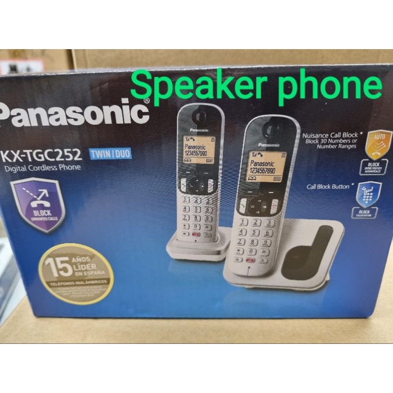 Panasonic KX-TGC252 Twin Digital Cordless Phones | Speakerphone | Caller ID | Intercom | Shopee ...