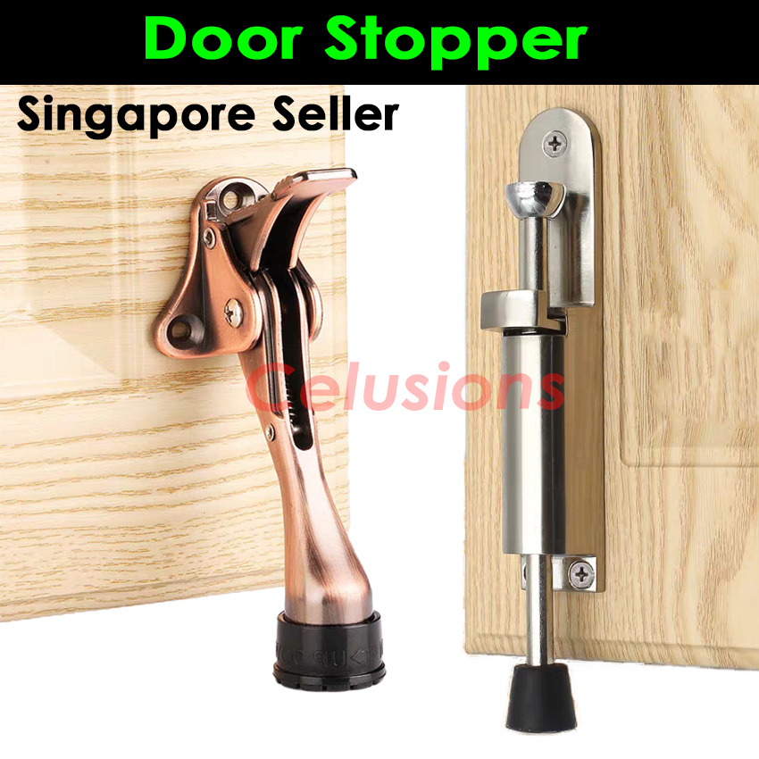 【SG Stock】 ️Step-On Foot Operated Door Stopper ️ Spring Loaded ...