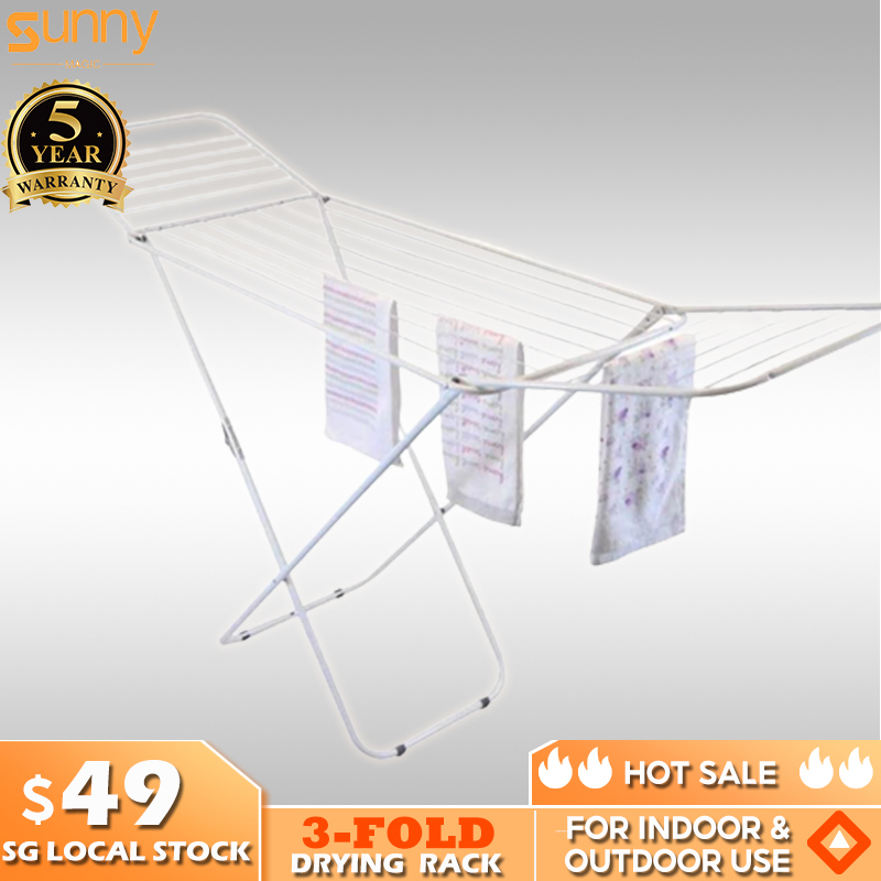 [SG LOCAL] Clothes Drying Rack 16 Metre 3-Fold Drying Laundry Rack ...