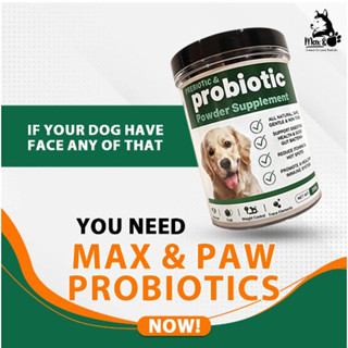 Max & Paw Pet Supplement Dog Supplement Probiotic - All Natural ...