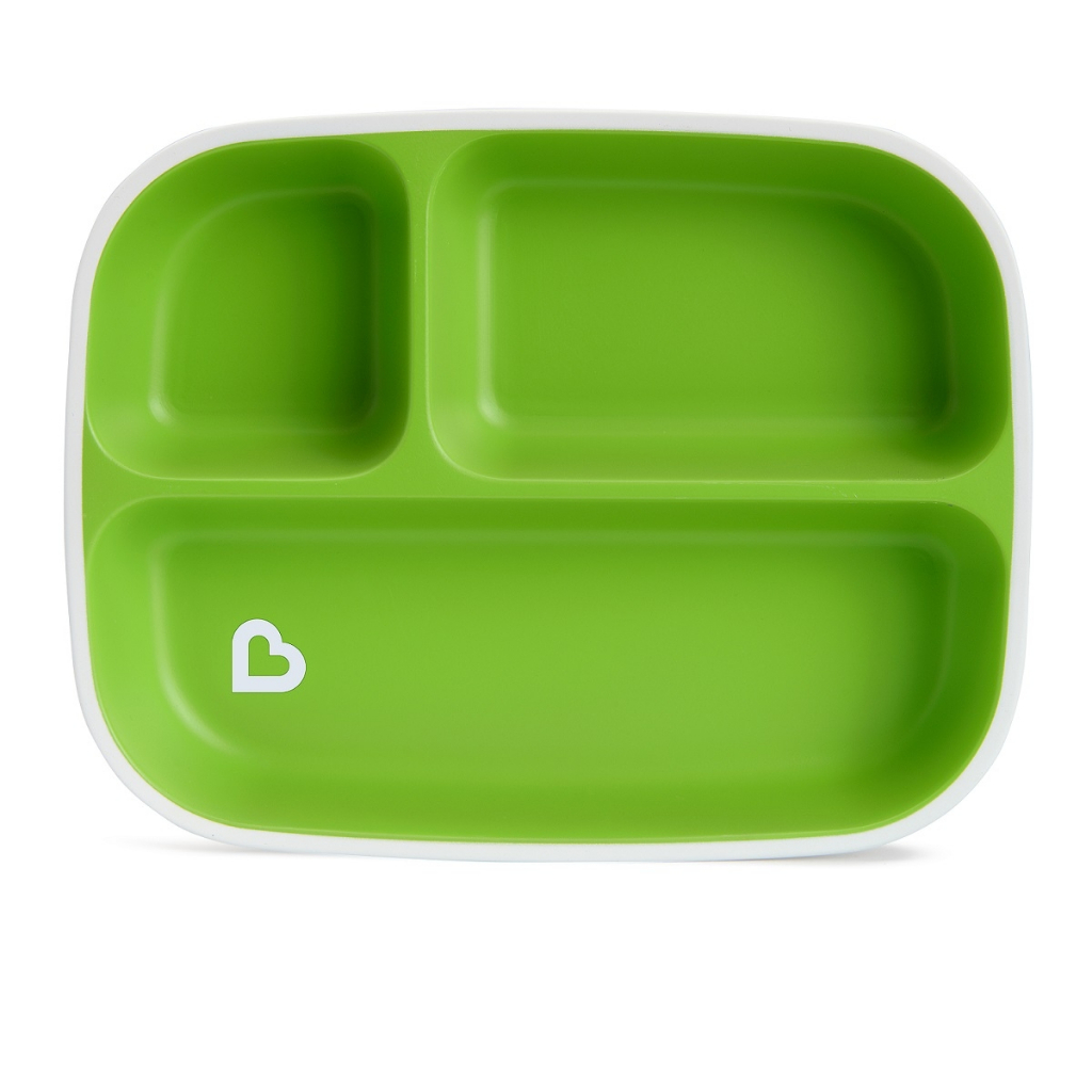 Munchkin Splash Toddler Divided Plates= Green | Shopee Singapore