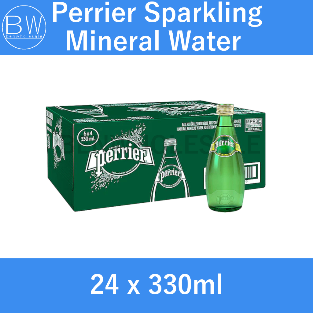 Perrier Sparkling Mineral Water (24x 330ml / 12 x 750ml) Carton ...