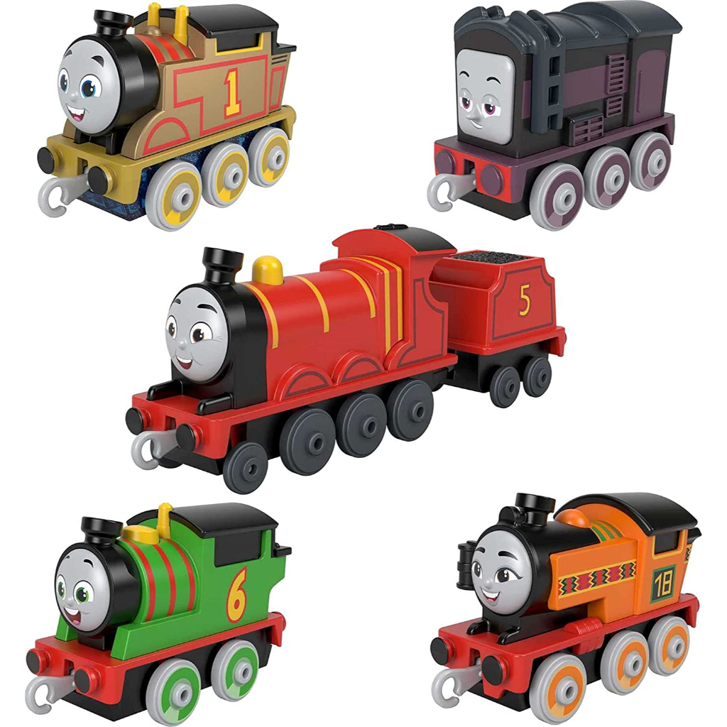 Thomas & Friends 5 Die Cast Push Along Trains (Golden Thomas, Percy ...