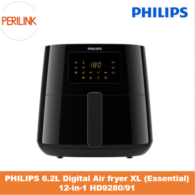 PHILIPS 6.2L Digital Airfryer XL (Essential) 14-in-1 HD9280/91 Air Fryer HD9280 | Shopee Singapore