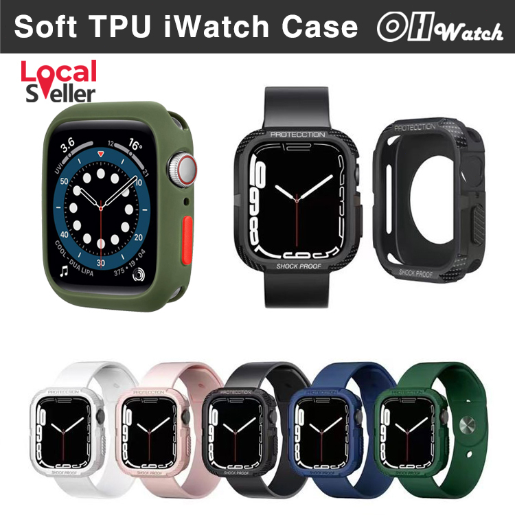 [SG] Ultra-light iWatch Case for iWatch Series 1/2/3/4/5/6/7/8/SE (Soft ...