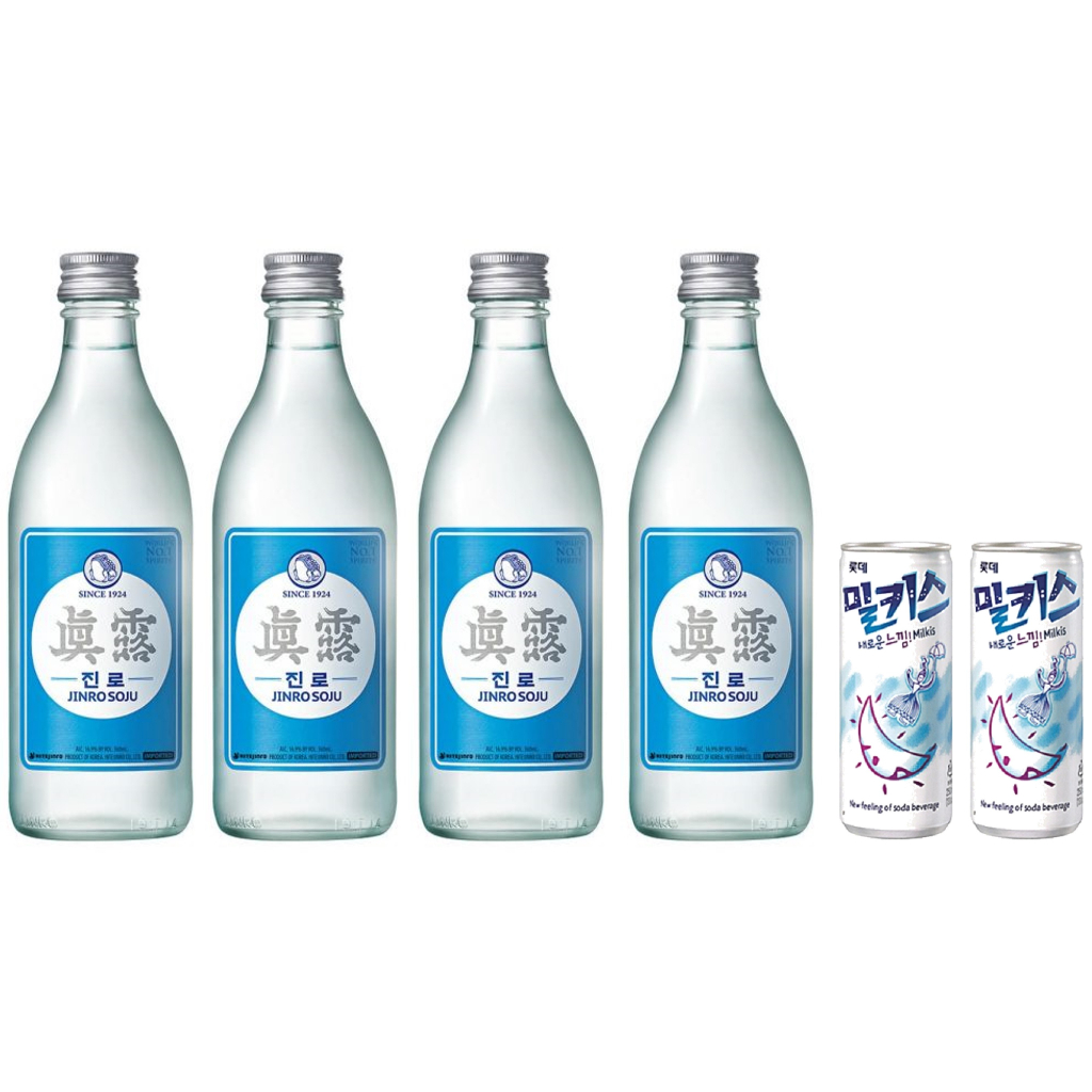 Jinro Is Back - An Original Soju - 16.5% abv - 4 Pack Bundle (04 x ...