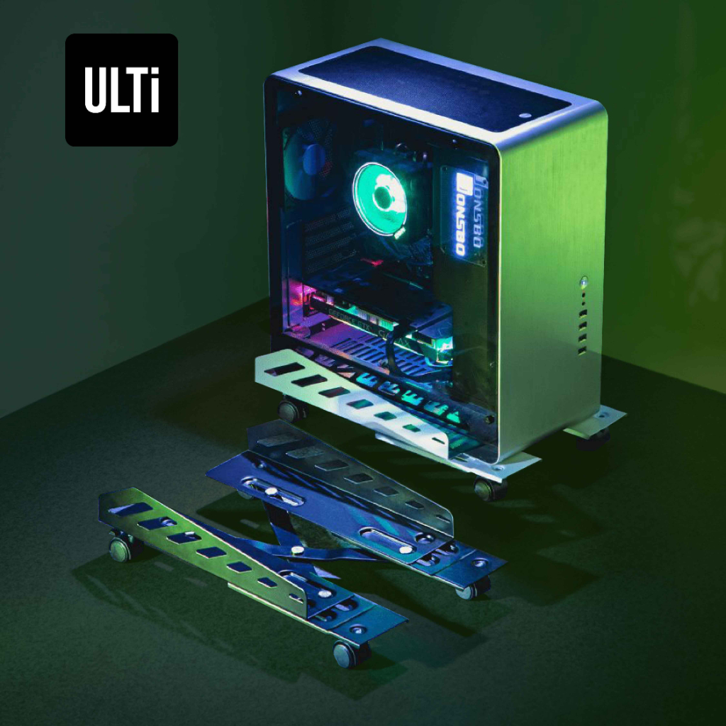ULTi Heavy-duty CPU Rolling Stand for Gaming PC Tower Desktop ATX-Case ...
