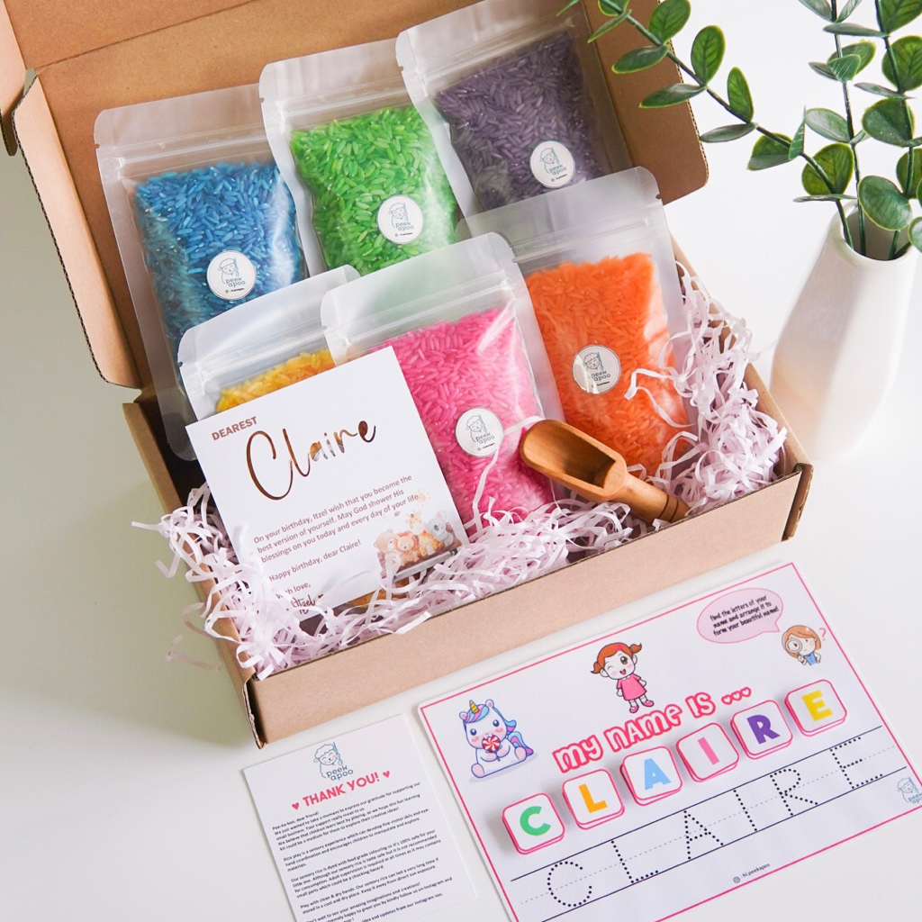 Sensory Coloured Rice Play Gift Pack [Peekapoo] | Shopee Singapore