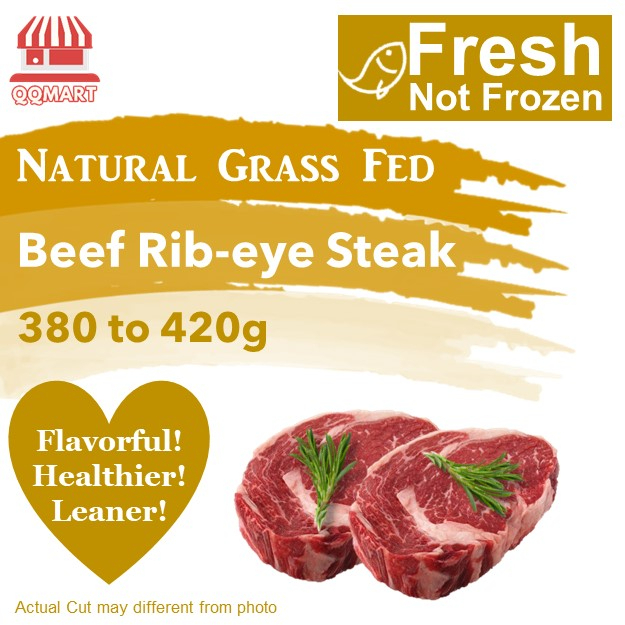 QQMart Australia Natural Grass Fed Beef Rib-eye Steak (Fresh Beef Not ...