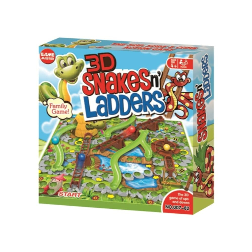 [SG SELLER] 3D Snakes & Ladders Board Game Children Family And Friends ...