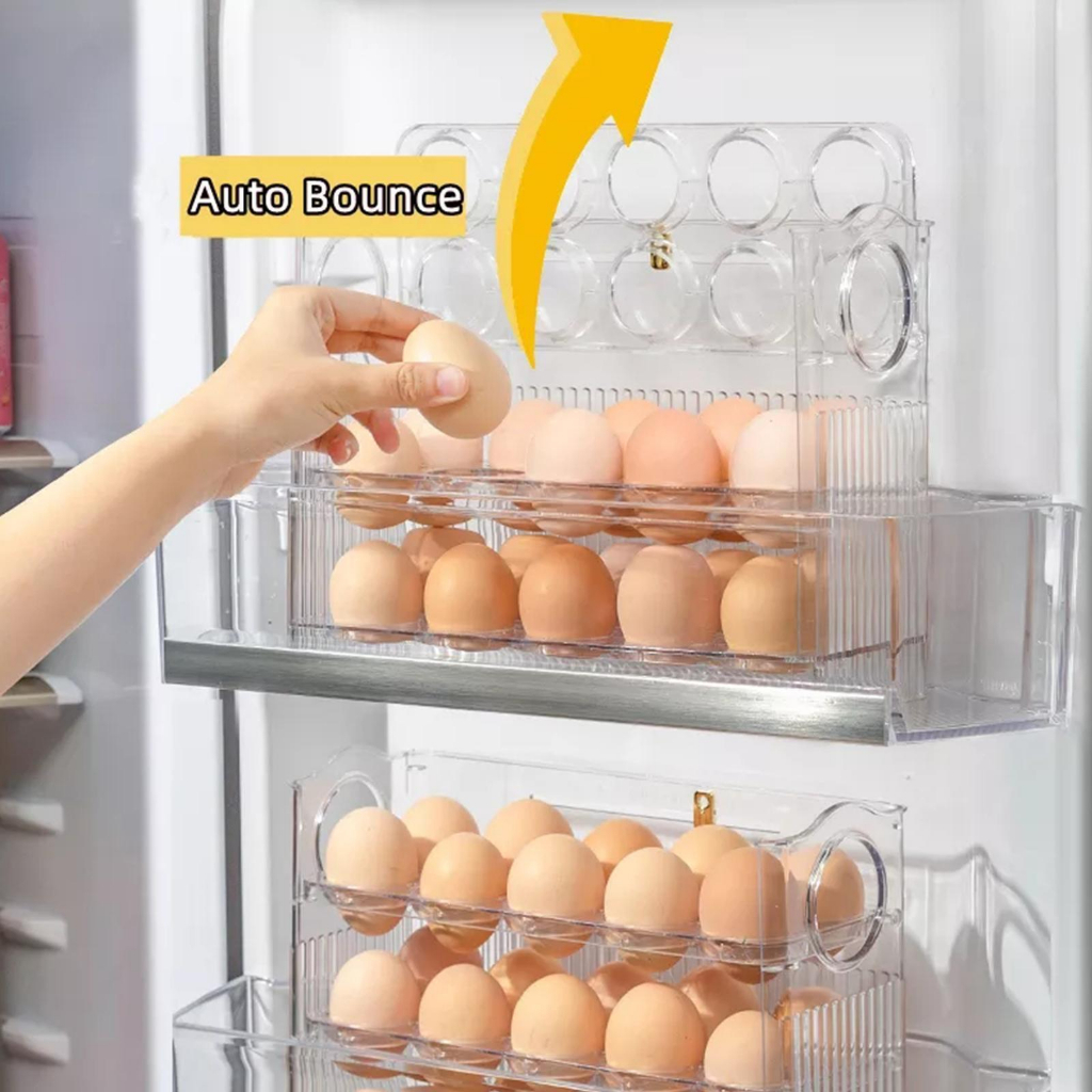 Egg Storage Box Egg Container Kitchen Refrigerator 30 Eggs Holder 鸡蛋盒 ...