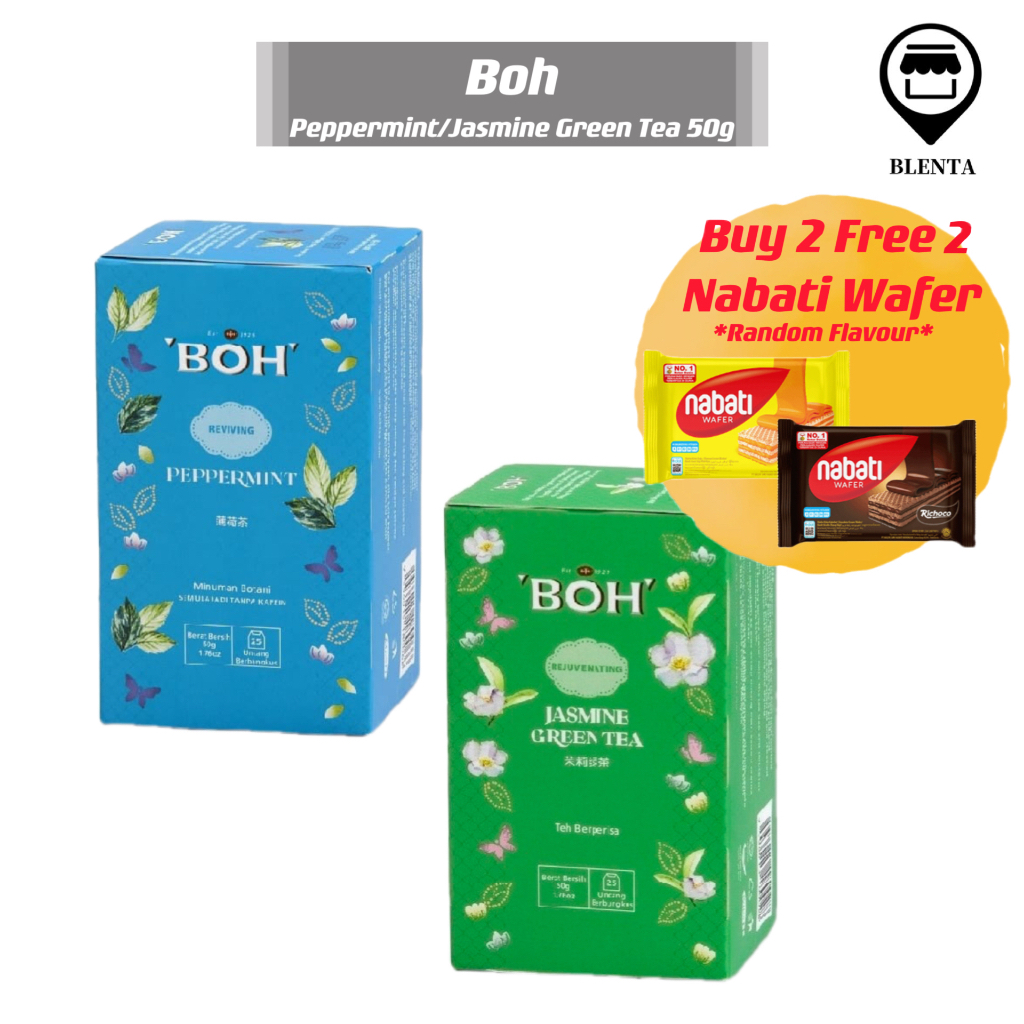 [Bundle of 2]BOH Peppermint Tea/Jasmine Green Teabag 2g x 25sachets 🔥SG ...
