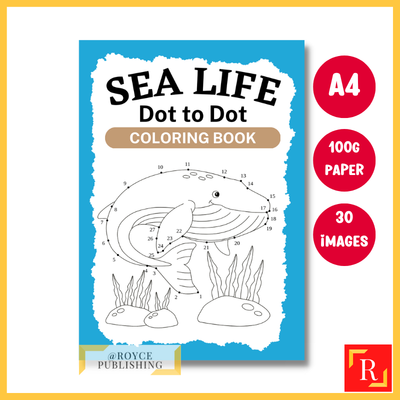 Sea Life Dot To Dot Colouring Activity Book For Kids and Toddlers 1 ...