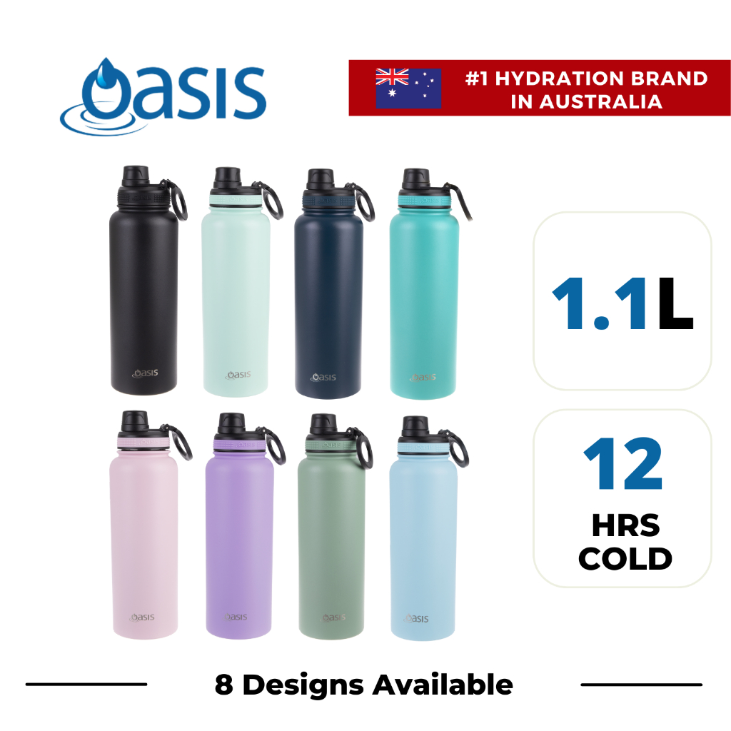 Oasis Stainless Steel Insulated Sports Water Bottle with Screw Cap 1.1L ...