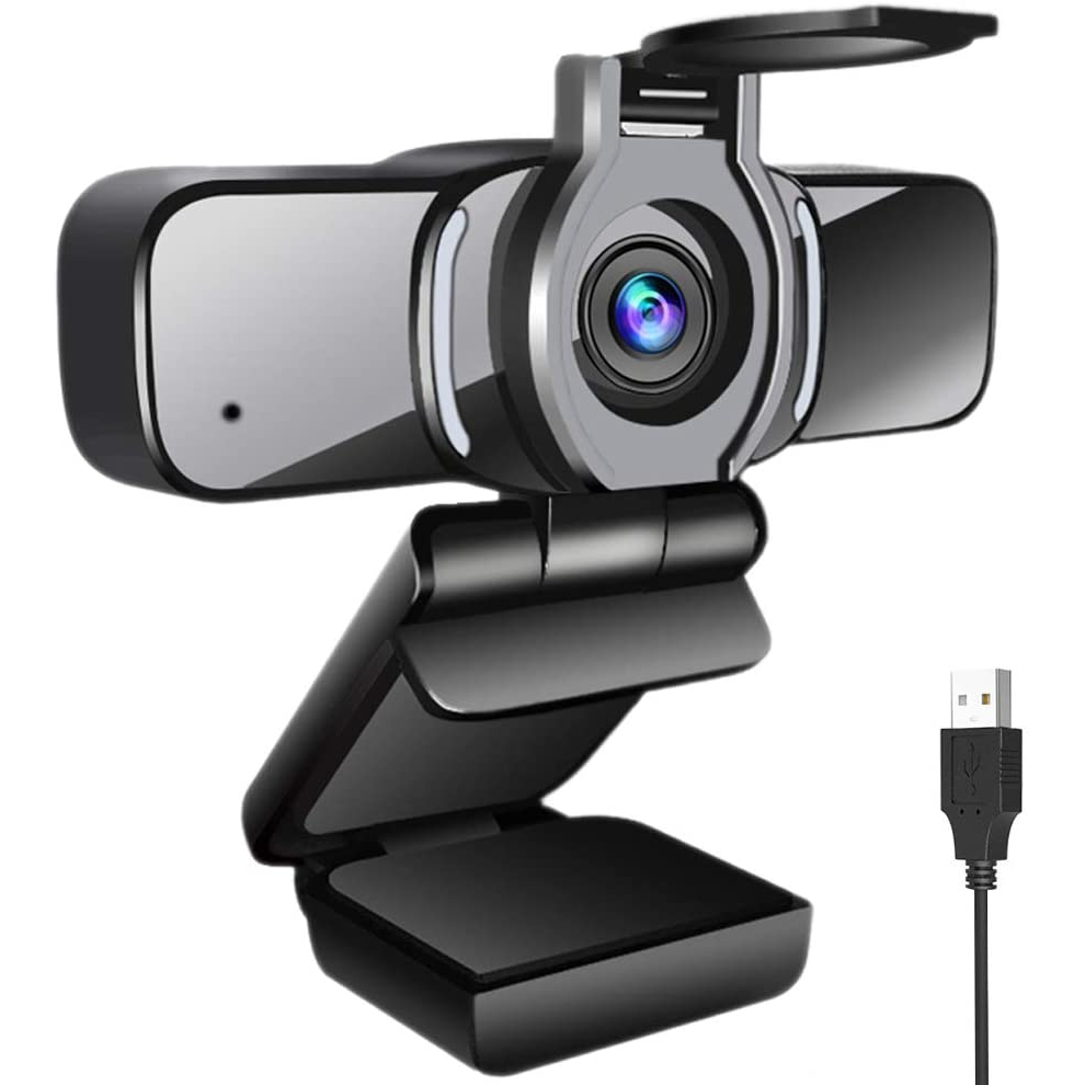 LarmTek 1080P HD USB webcam,PC computer camera with webcam cover,Build ...
