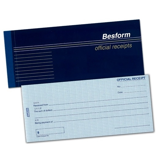 Besform Carbonless Official Receipt Book (50 Sets x 2 Ply | Shopee ...