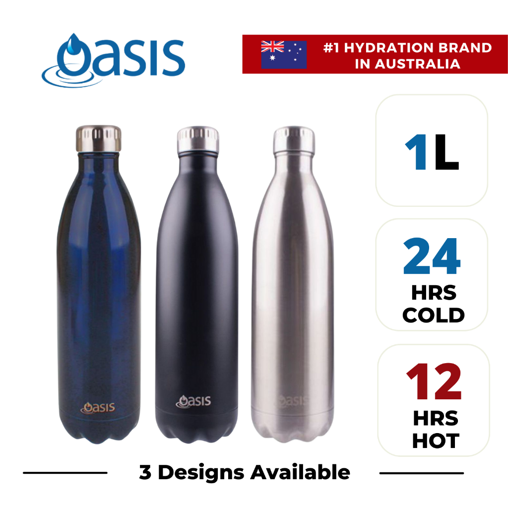 Oasis Stainless Steel Insulated Water Bottle 1L | Shopee Singapore