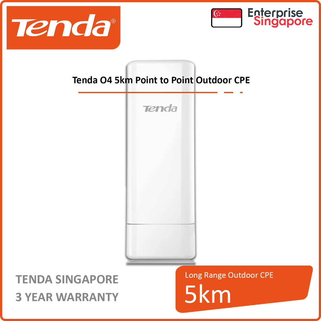 Tenda O4 5GHz Long Range Outdoor CPE | 5km | 14dBi directional antenna ...