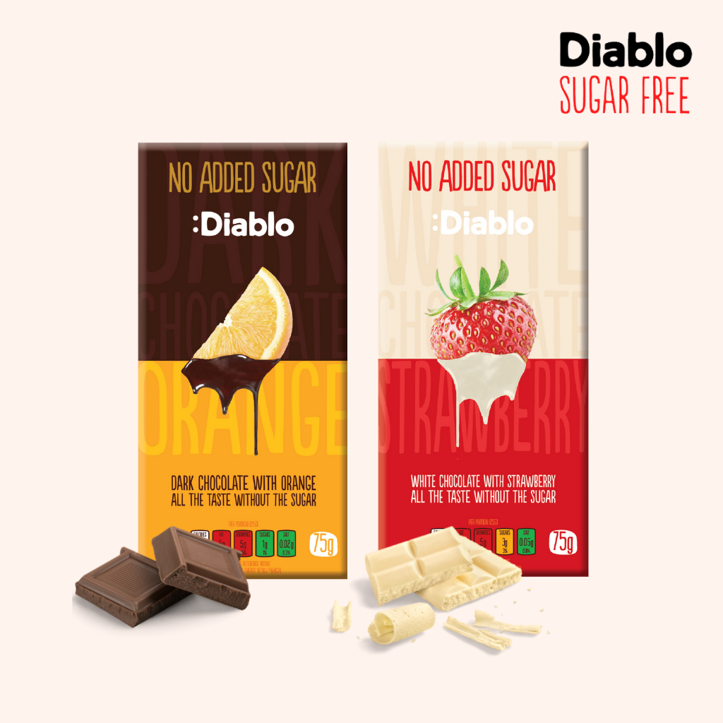 Diablo No Added Sugar Chocolate 75g | Shopee Singapore