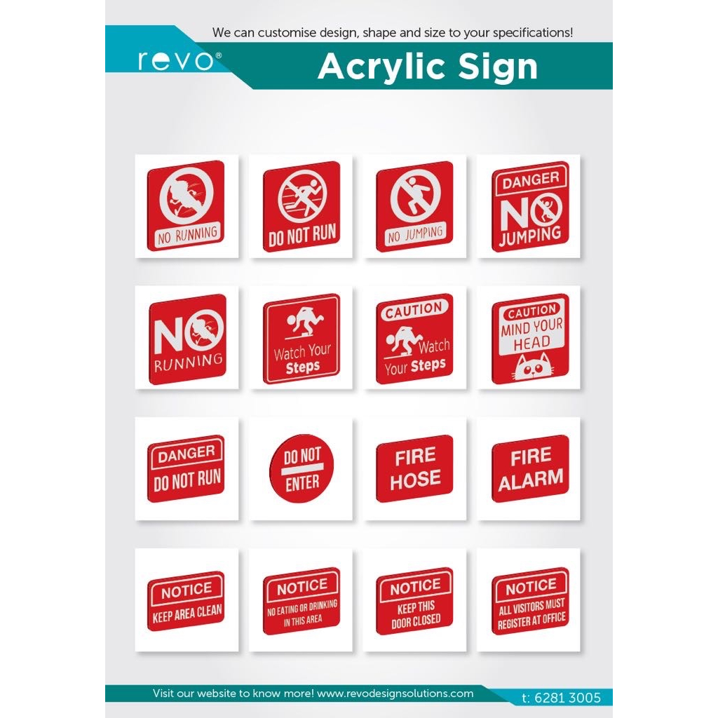 Customise Acrylic Signage | Design and Size of signage on your choice ...