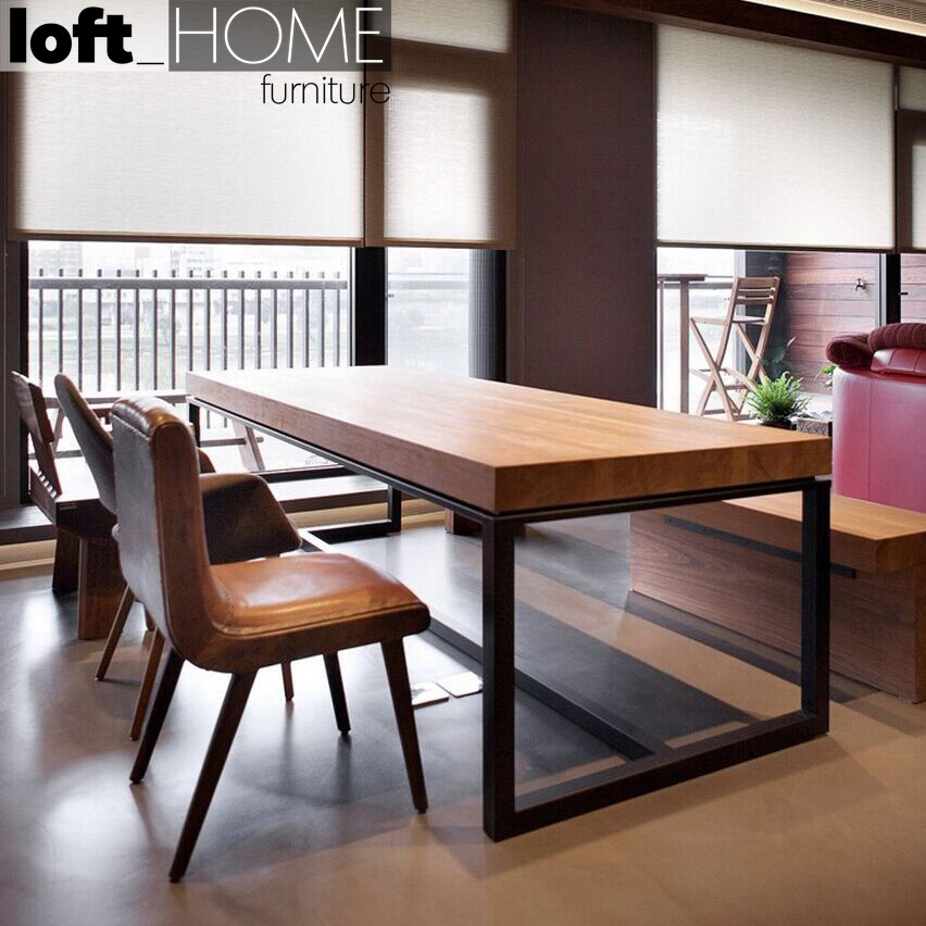Loft Home Industrial Pine Wood Dining Table CLASSIC | Shopee Singapore