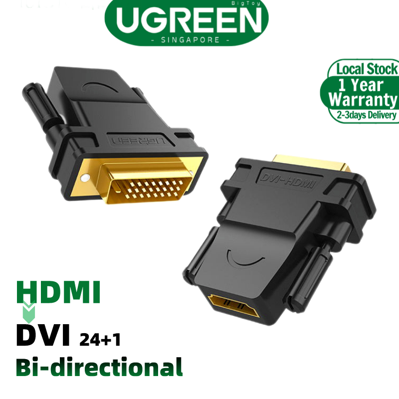 Ugreen Dvi To Hdmi Adapter Bidirectional Dvi D 24 1 Male To Hdmi Female